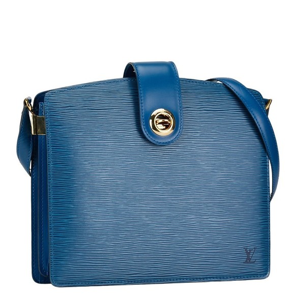 Louis Vuitton | Bags | Louis Vuitton Capuchin Epi Blue Bag Crossbody ...